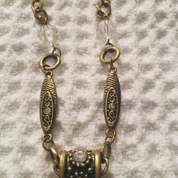Jewelry | Gold And Crystal Necklace | Poshmark